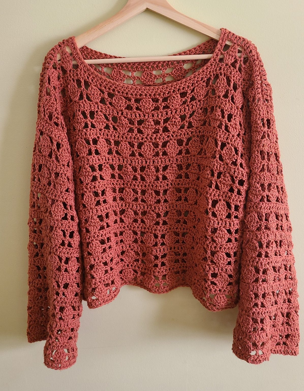 Galena Crochet Lacy Top – Beginner Top - Yelena StyleCrochet